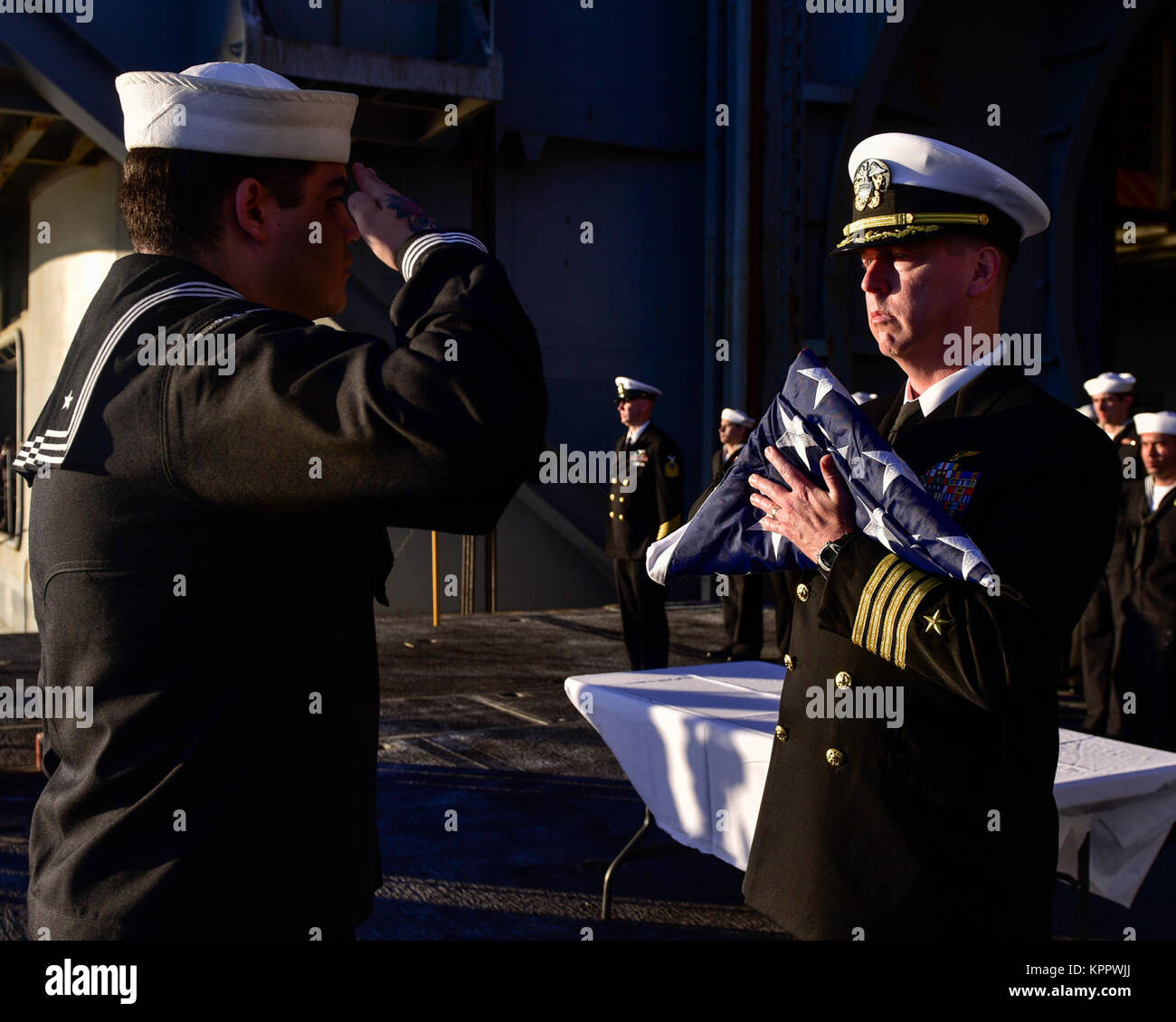 PACIFIC OCEAN (Dec. 6, 2017) U.S. Navy Capt. Kevin P. Lenox, the ...