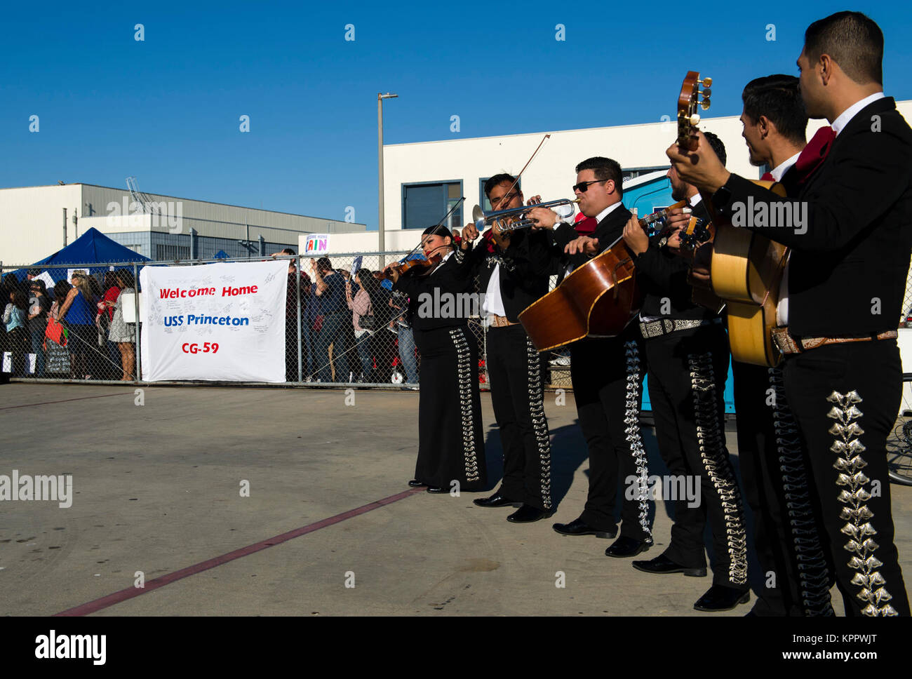 SAN DIEGO (Dec. 06, 2017) Mariachi band Estrella de San Diego performs ...