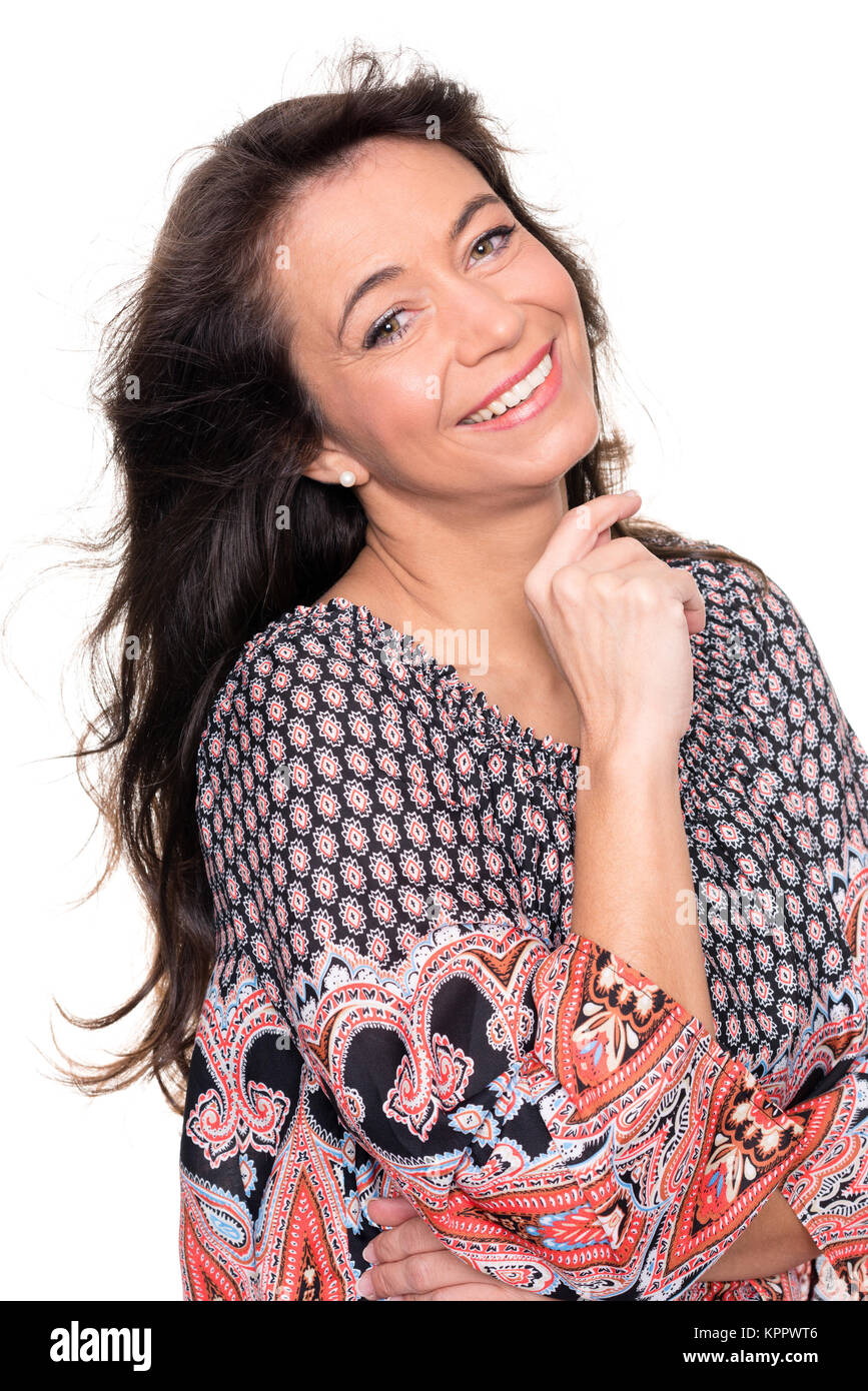studio portrait against white background Stock Photo - Alamy