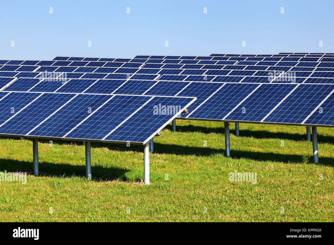 field with solar collectors Stock Photo - Alamy