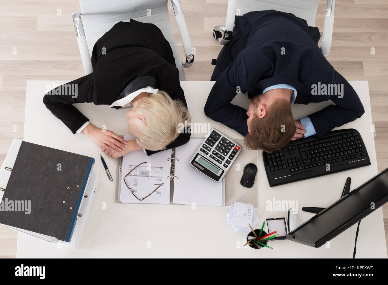 People Sleeping At Work