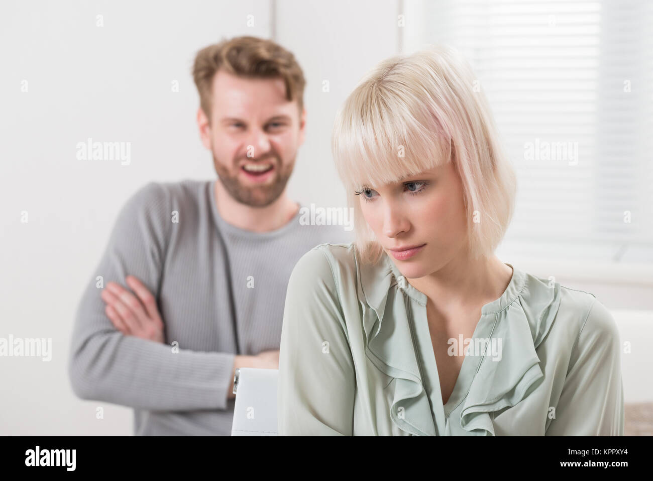 Man Having Argument With Woman Stock Photo - Alamy
