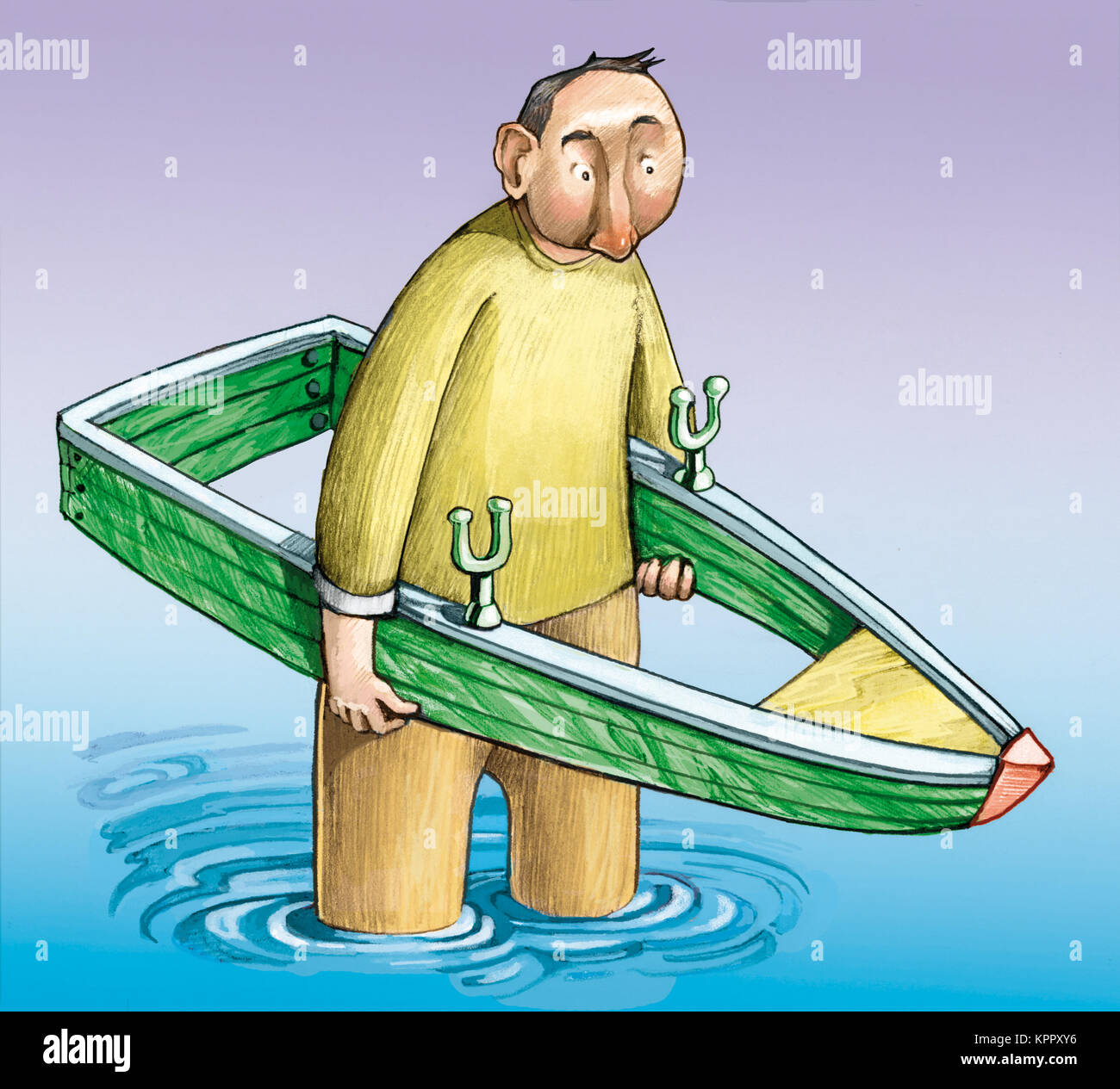 a poor man wants to cross the sea on a boat that is without the bottom ...