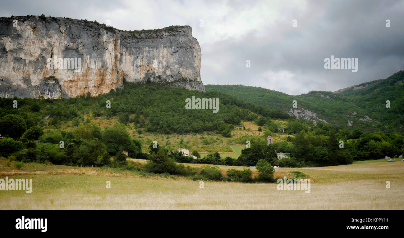 landscape with a rocky cliff Stock Photo - Alamy