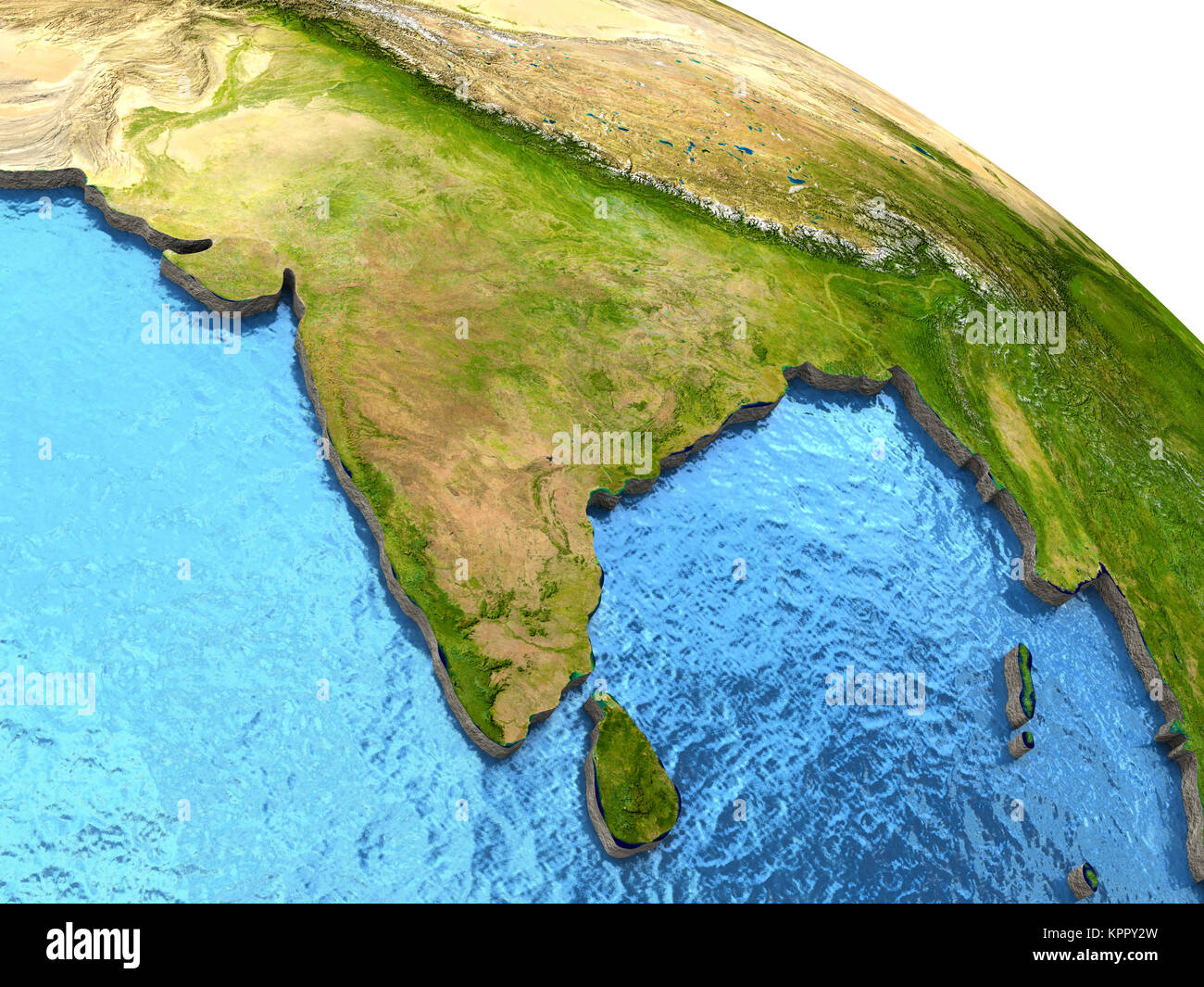 Indian subcontinent on Earth Stock Photo - Alamy