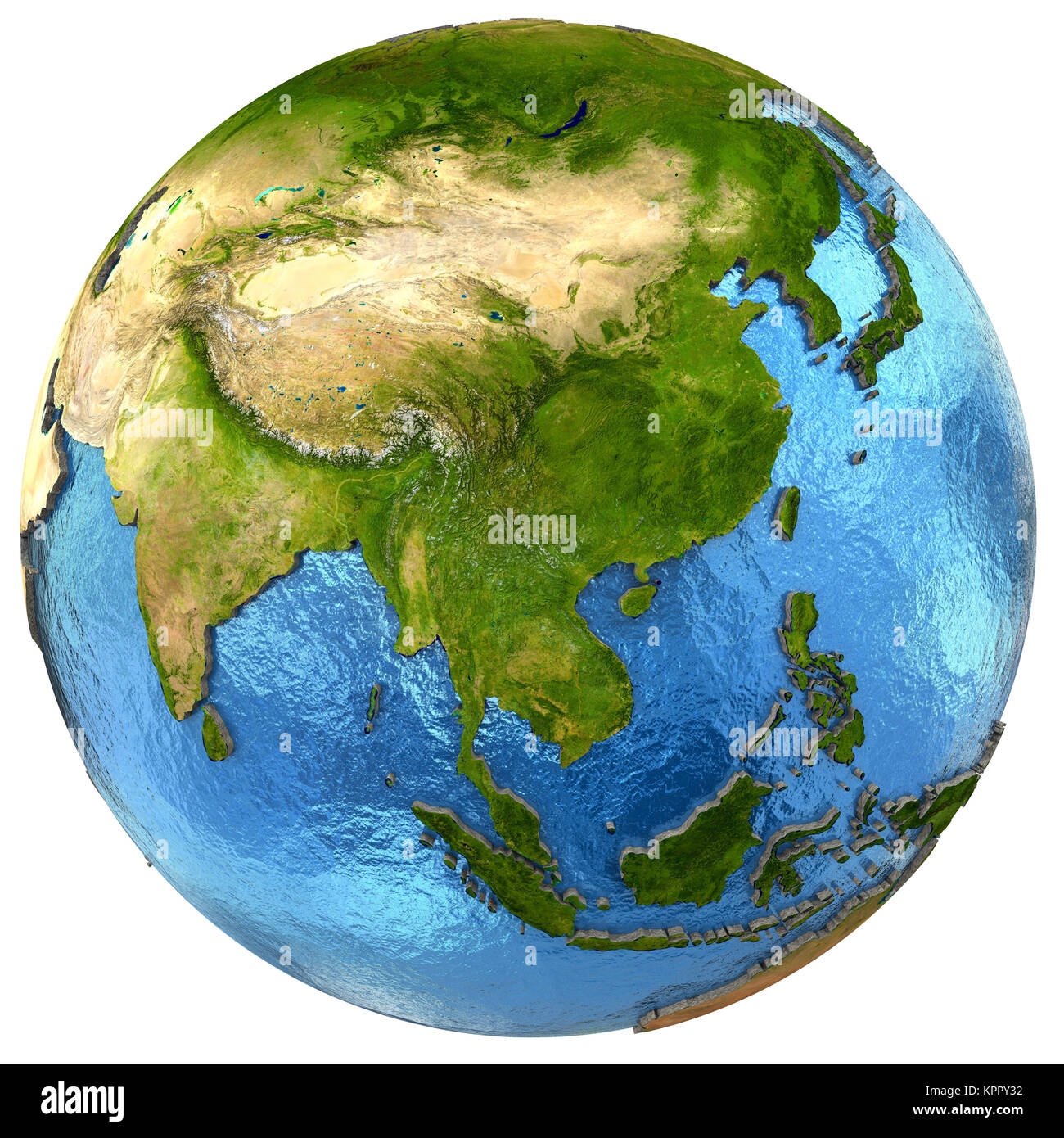 Asian continent on Earth Stock Photo - Alamy