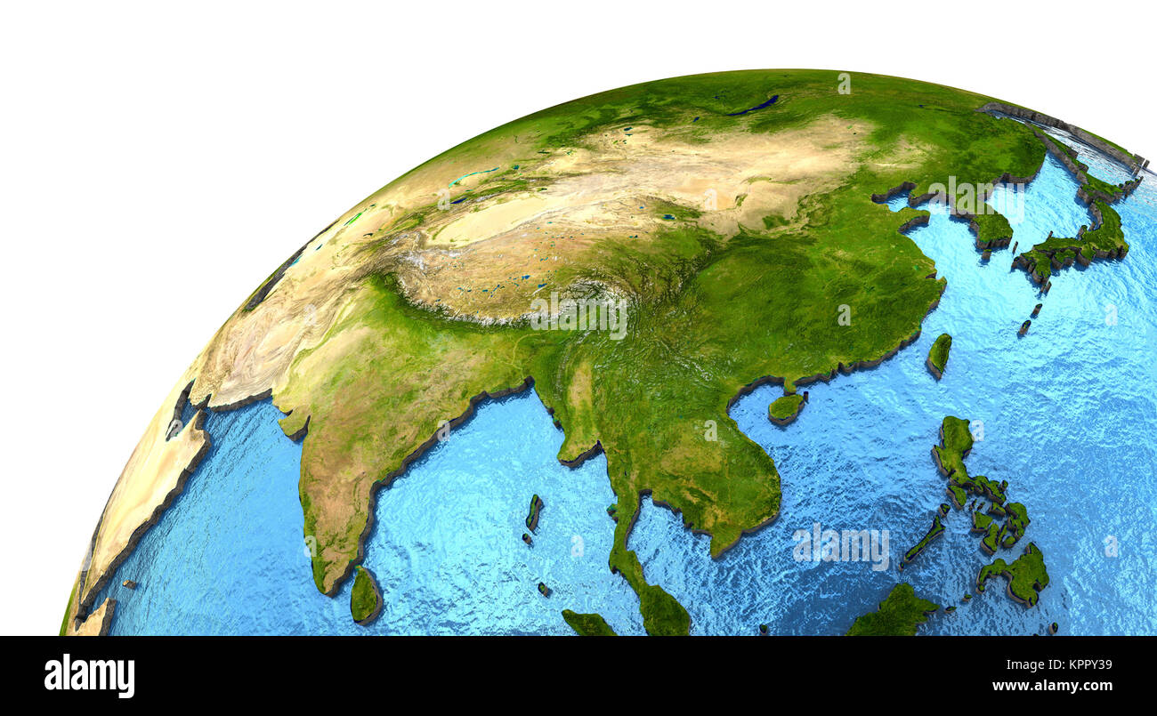 Asian continent on Earth Stock Photo - Alamy