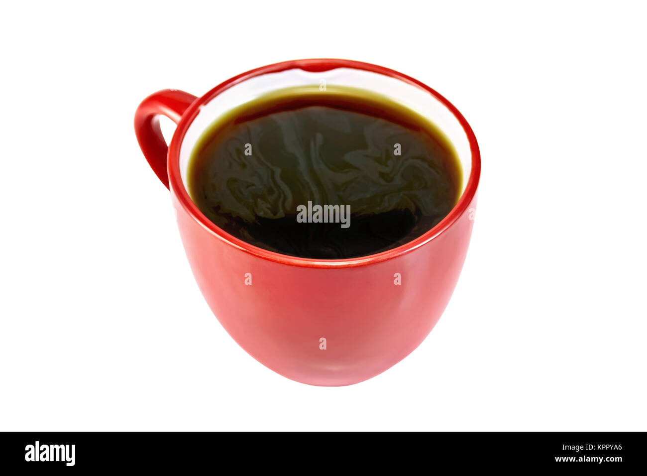 Coffee in red cup Stock Photo - Alamy