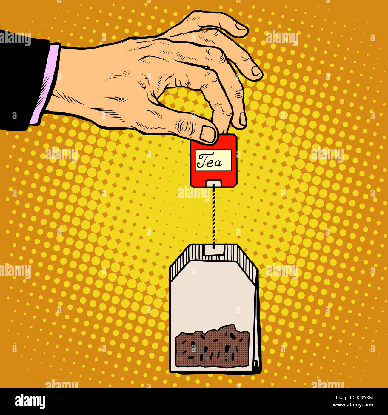 tea bag hand Stock Photo - Alamy