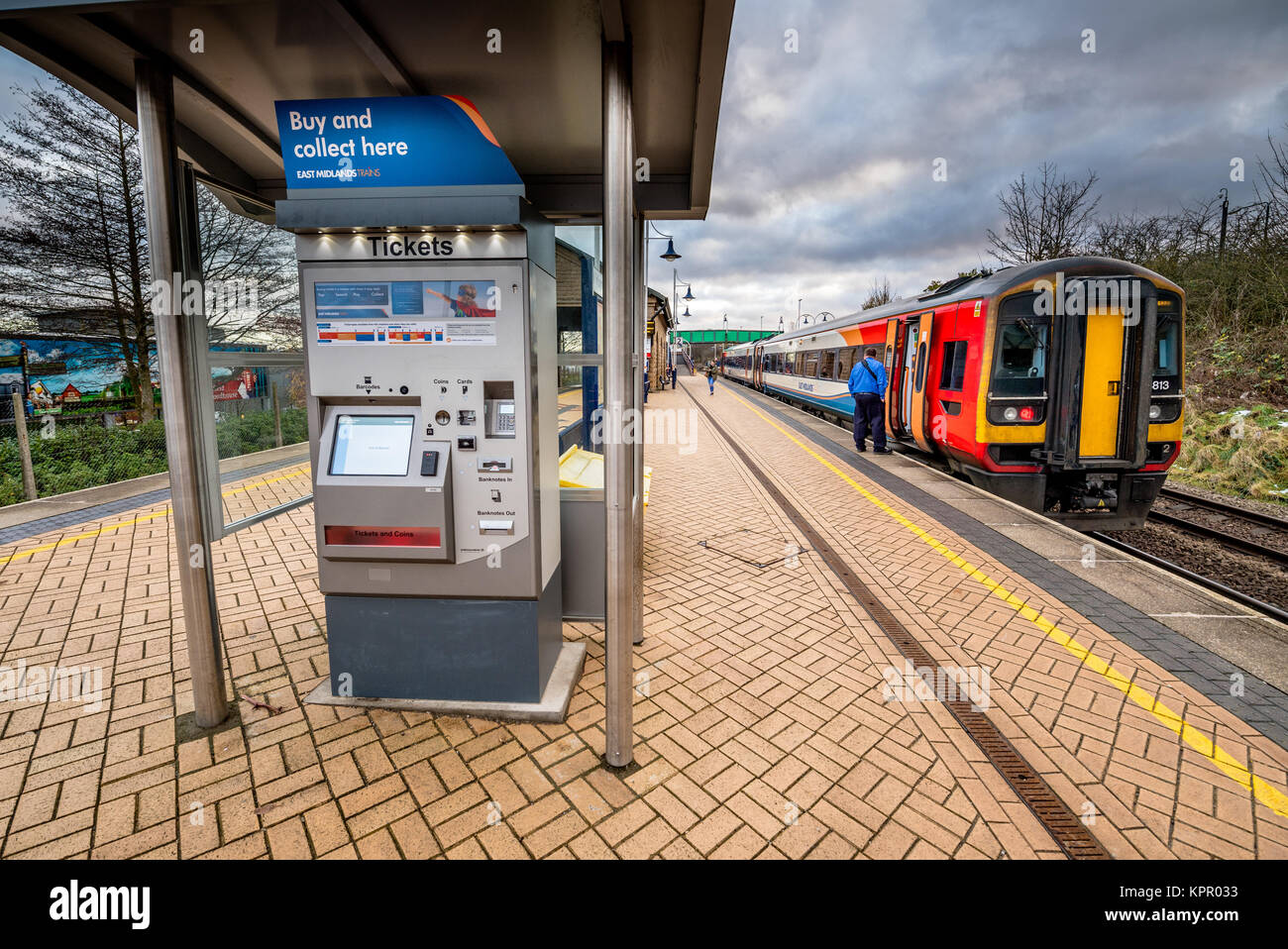 Out of service train ticket machine on a East Midlands trains station ...