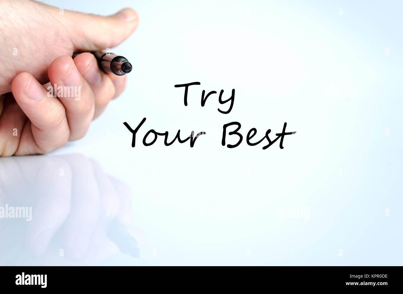 Try your best text concept Stock Photo - Alamy