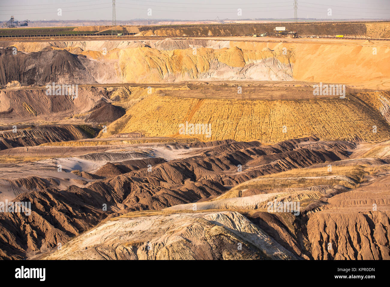 Germany, brown coal opencast mining Garzweiler near Juechen ...