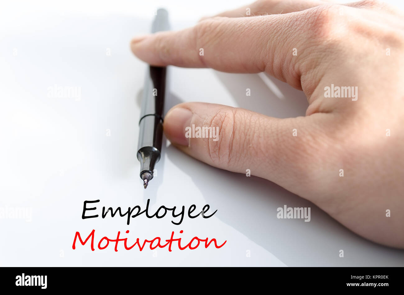 Employee motivation text concept Stock Photo - Alamy