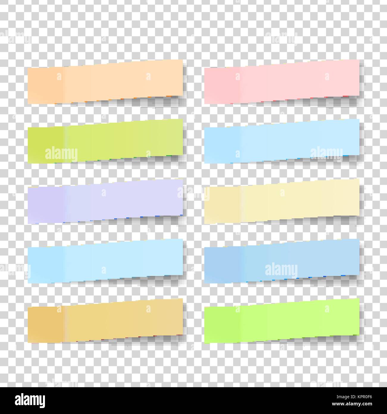 Post Note Sticker Vector. Color Sticky Notes. Isolated 3D Realistic ...