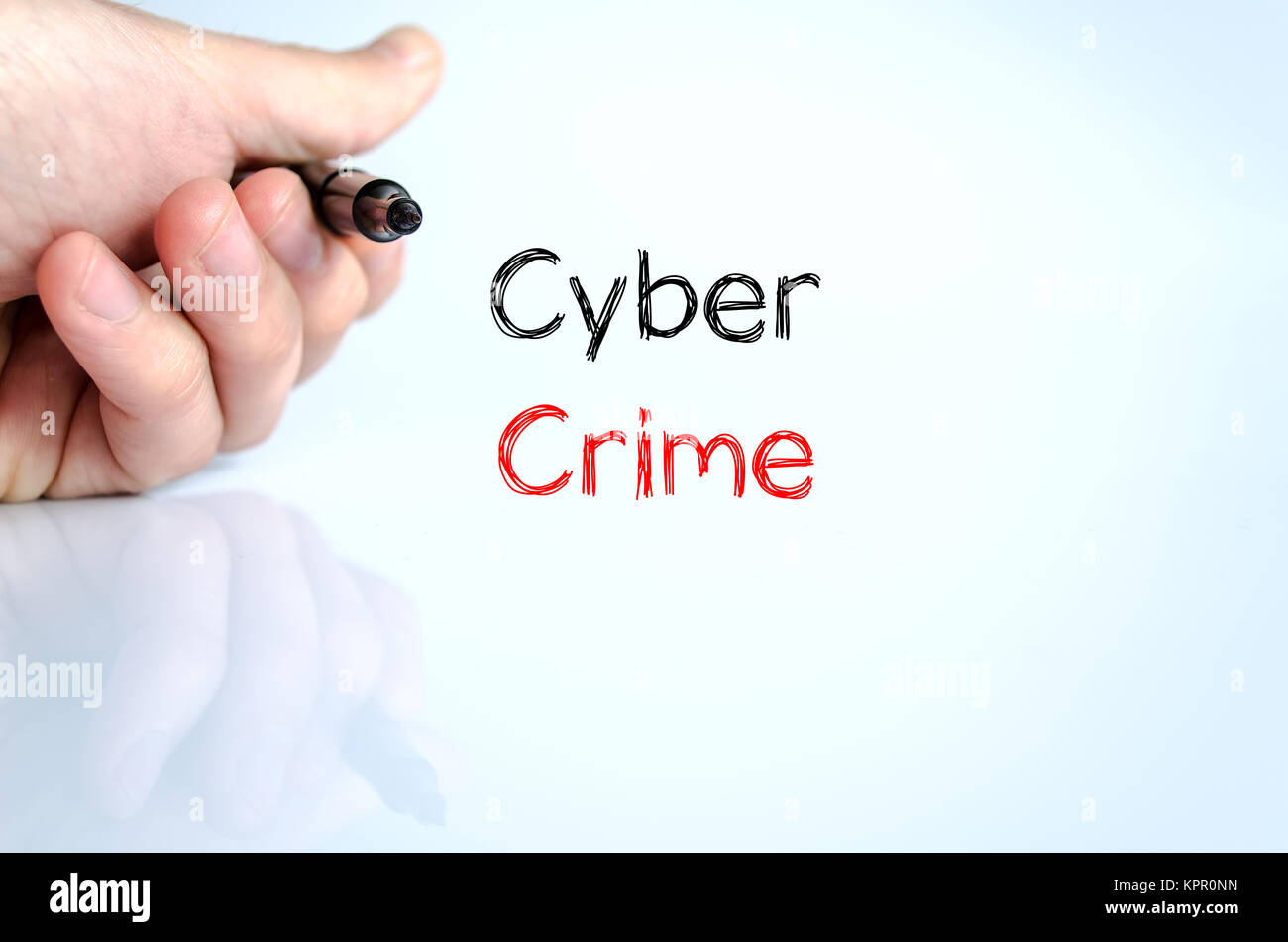 Cyber crime text concept Stock Photo - Alamy