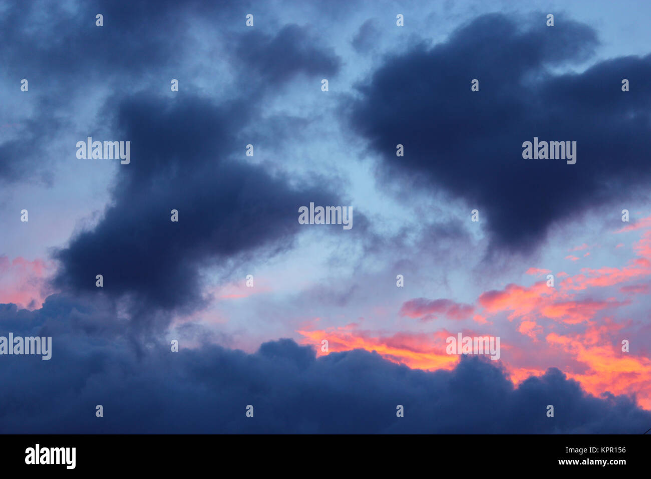 landscape with dark sunset Stock Photo - Alamy