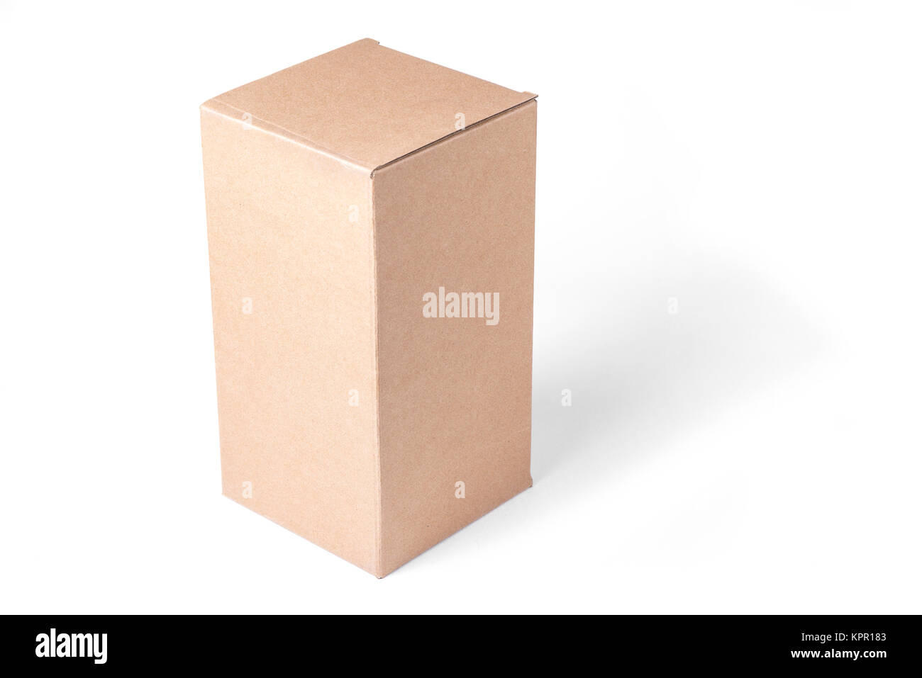 Closed paper box on the white background Stock Photo - Alamy