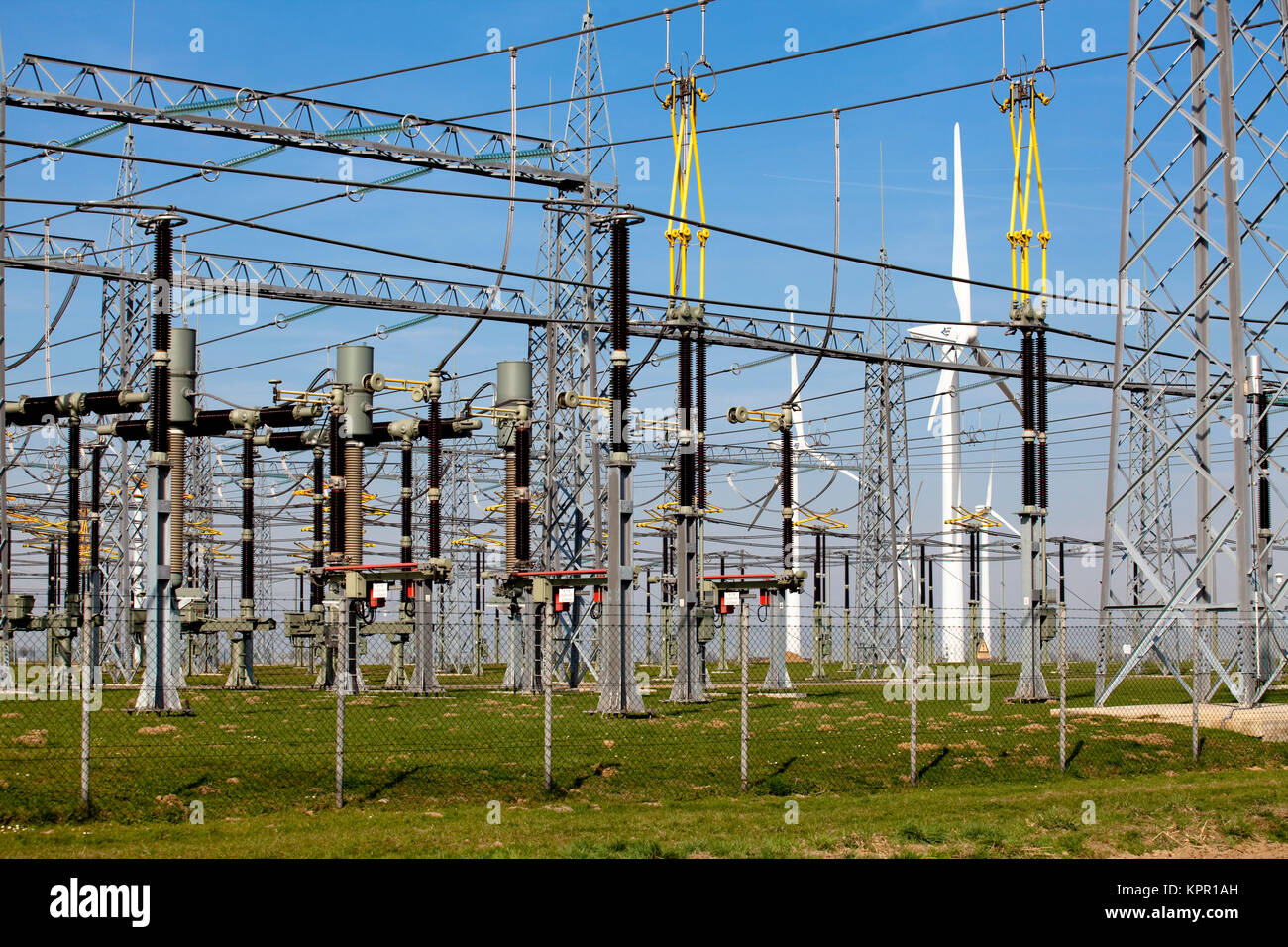 Europe, Germany, high voltage switchgear in Bergheim-Rheidt. Europa ...