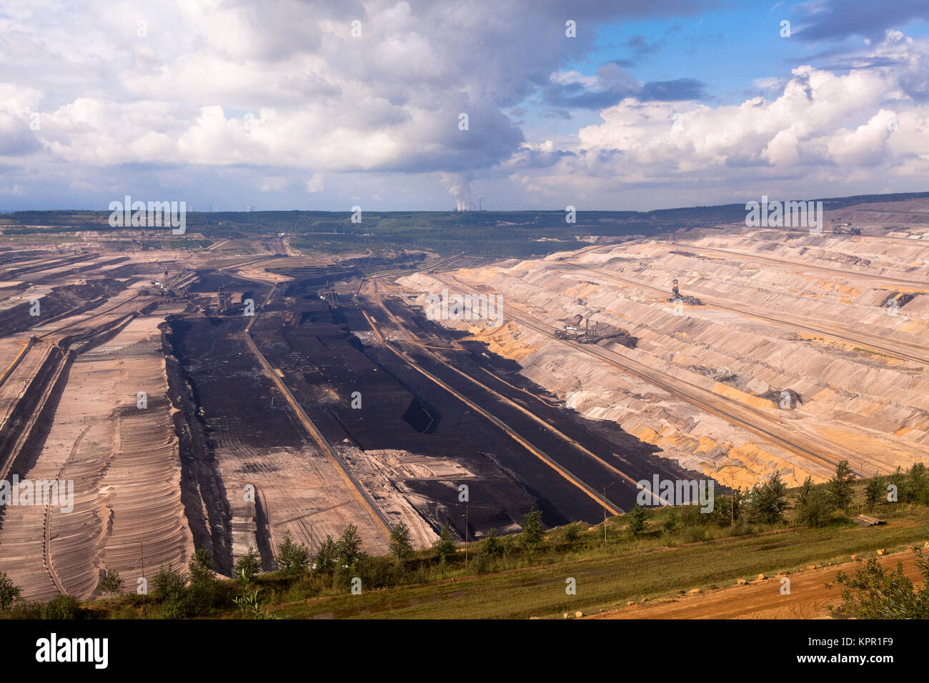 Europe, Germany, brown coal opencast mining Hambach, operated by RWE ...
