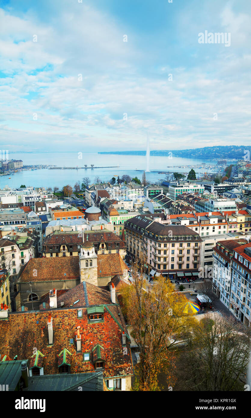 Aerial view of Geneva, Switzerland Stock Photo - Alamy