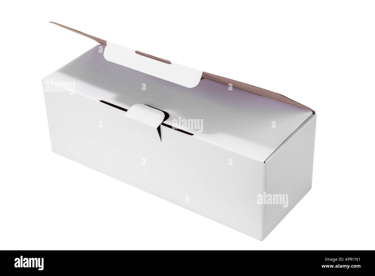 Open paper box on the white background Stock Photo - Alamy