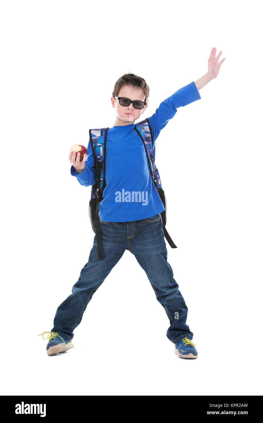 boy wearing back pack Stock Photo - Alamy