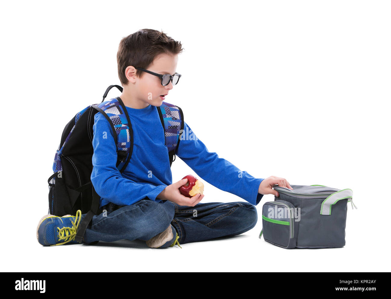 Boy wearing back pack hi-res stock photography and images - Alamy
