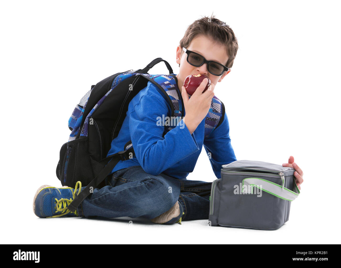 Boy wearing back pack hi-res stock photography and images - Alamy