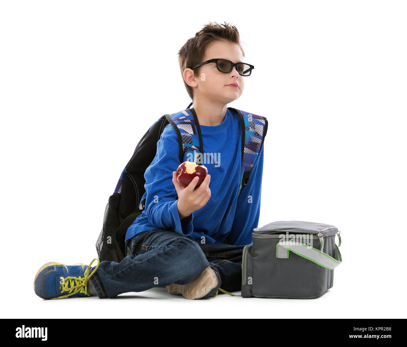 boy wearing back pack Stock Photo - Alamy