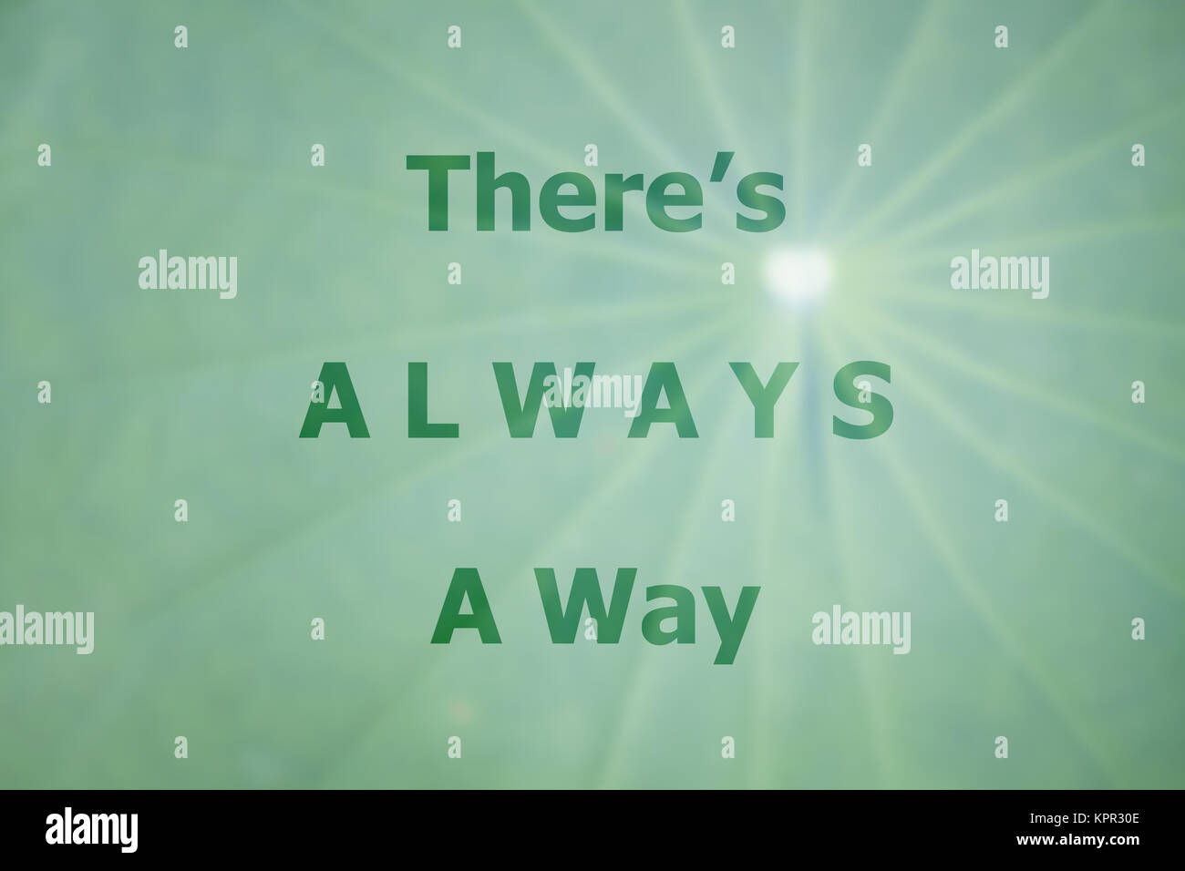 There's always a way inspirational quote Stock Photo - Alamy