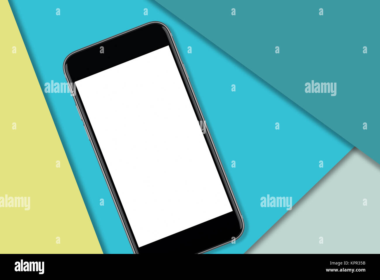 Blank screen on black smartphone Stock Photo - Alamy