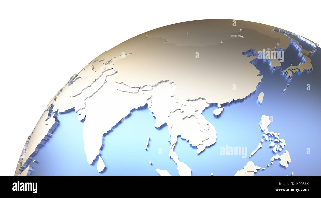 Metallic map of india hi-res stock photography and images - Alamy