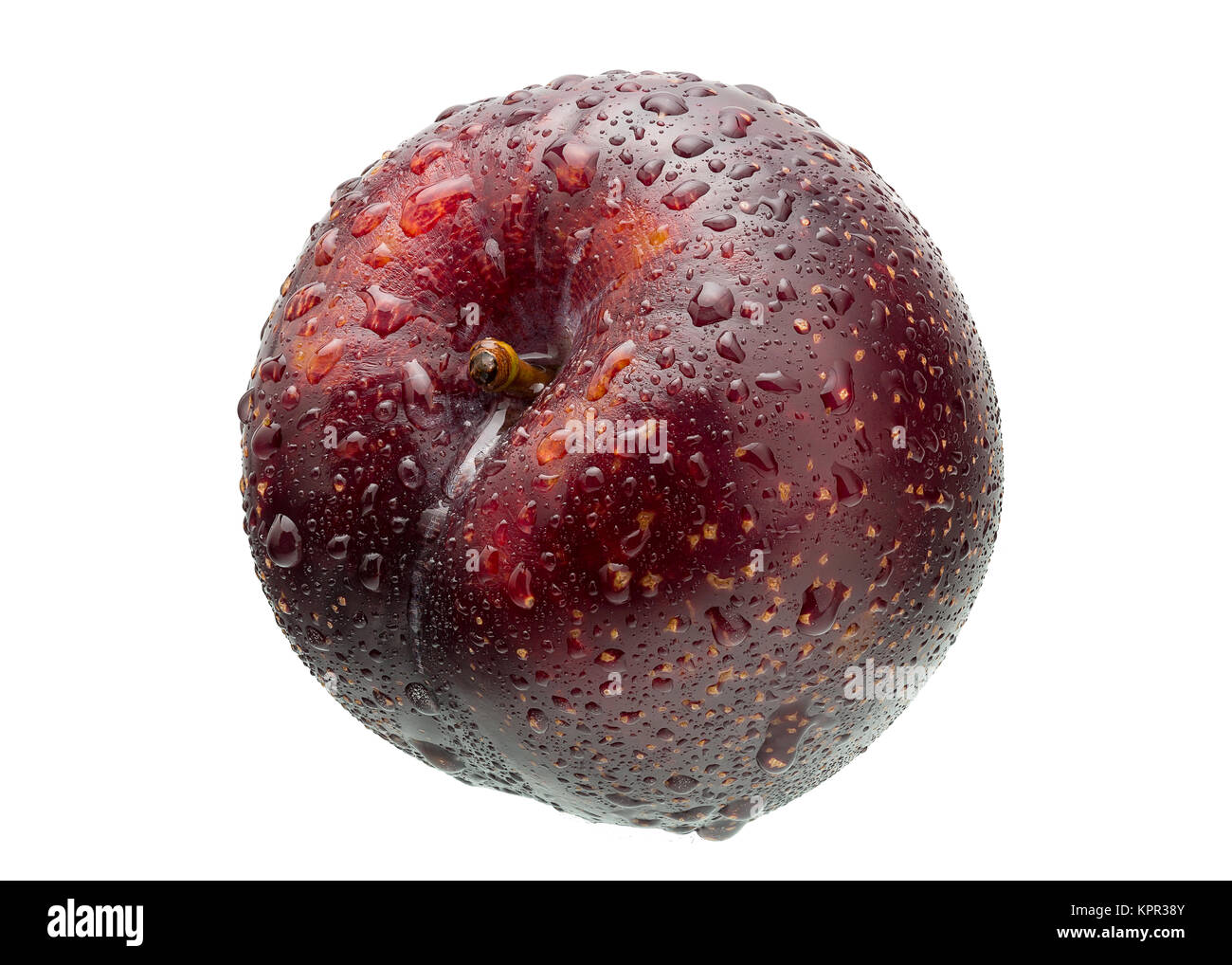 Fresh Red Plum Stock Photo - Alamy