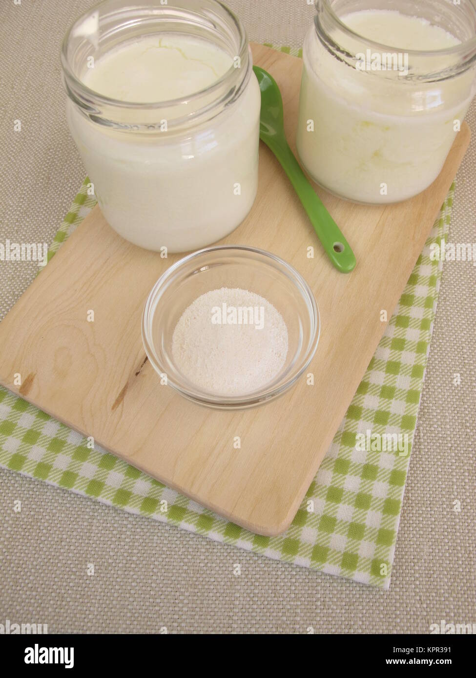yogurt with inulin powder Stock Photo - Alamy