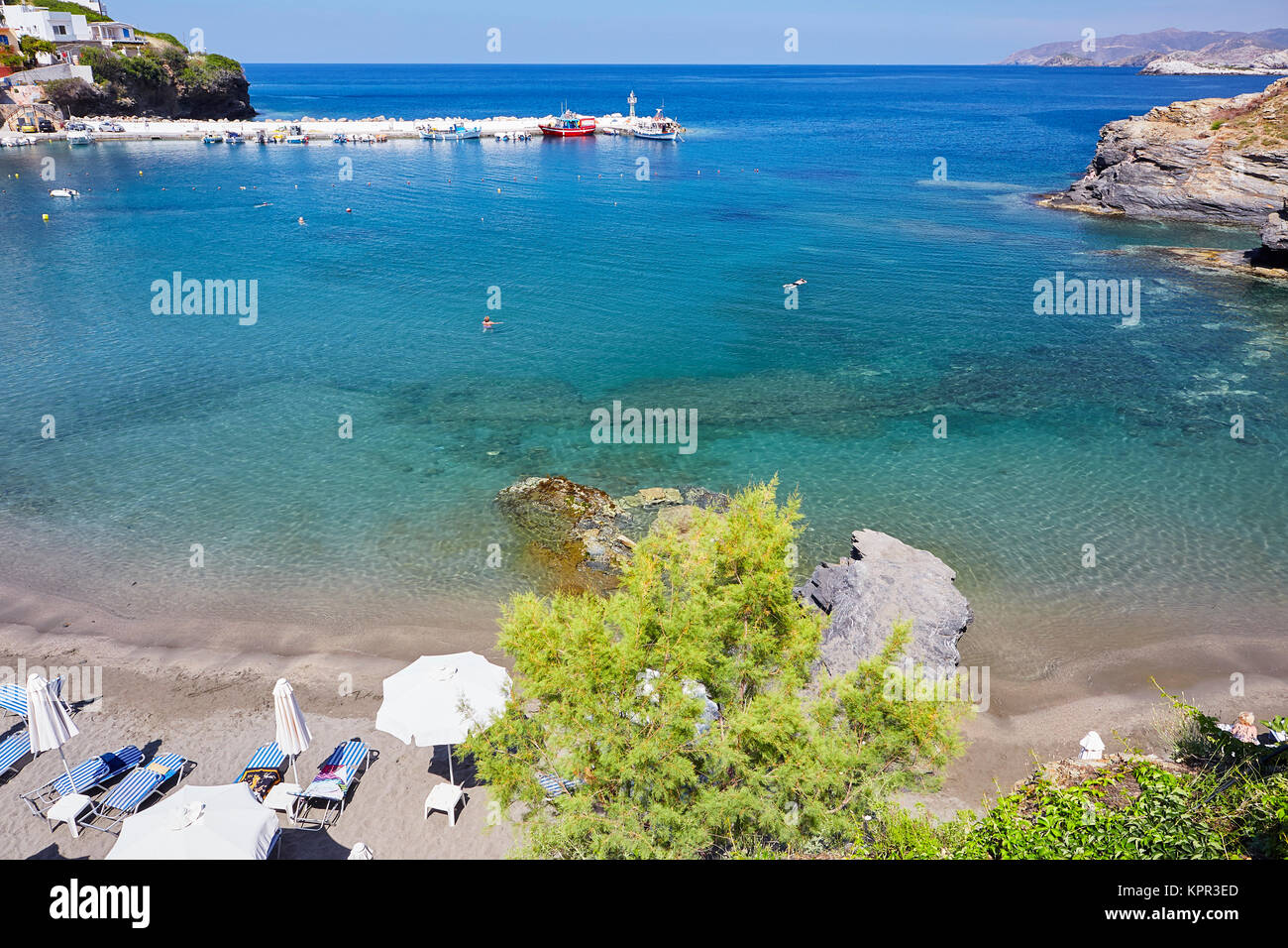 Sea view on the Crete Island in summer Stock Photo - Alamy