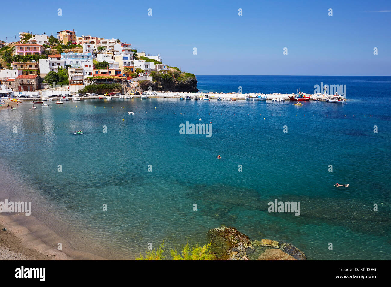 Sea view on the Crete Island in summer Stock Photo - Alamy
