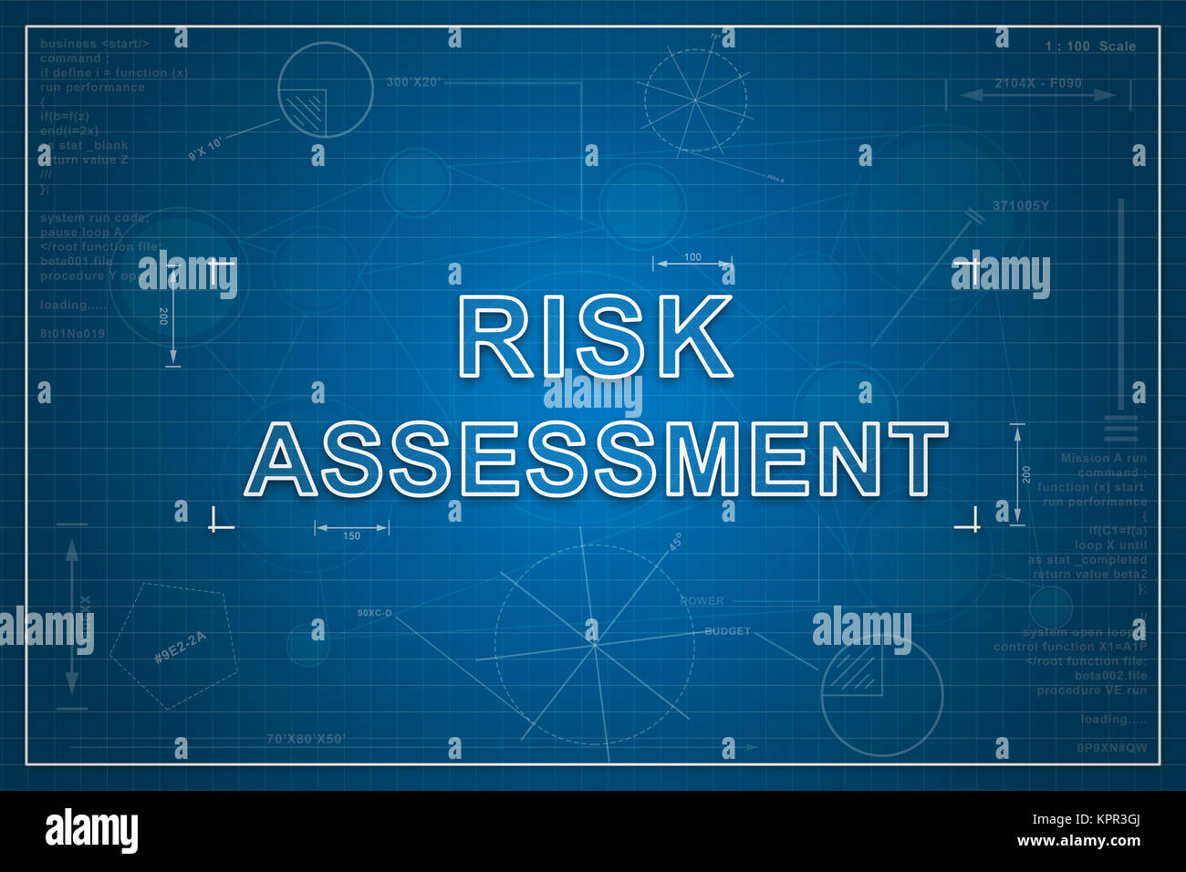blueprint of risk assessment Stock Photo - Alamy