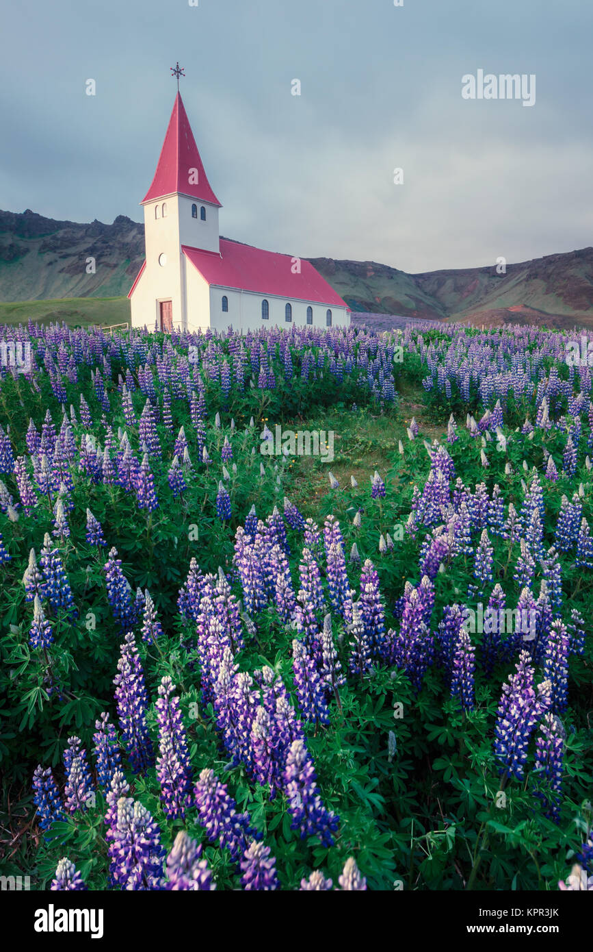 Vik myrdal church view hi-res stock photography and images - Alamy