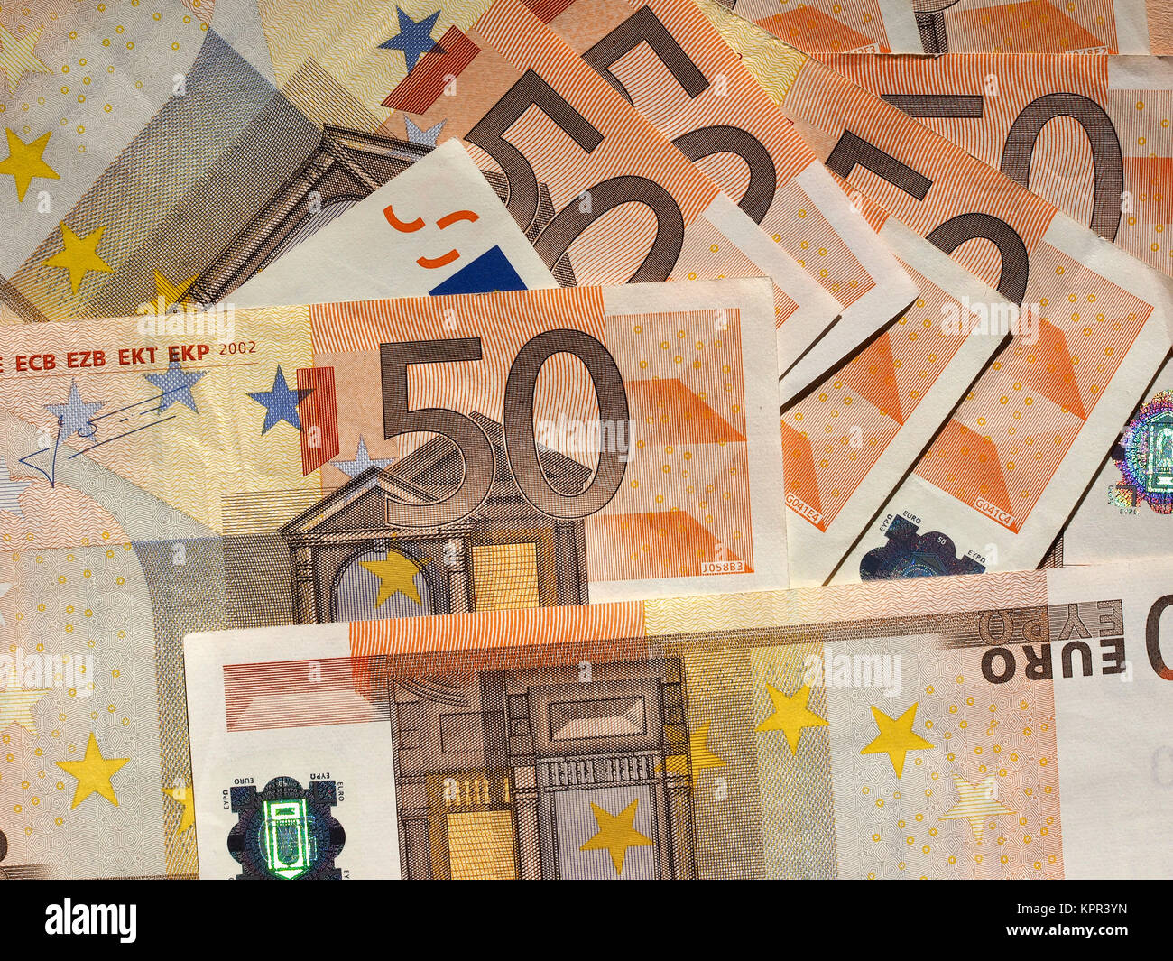 Fifty Euro notes Stock Photo - Alamy
