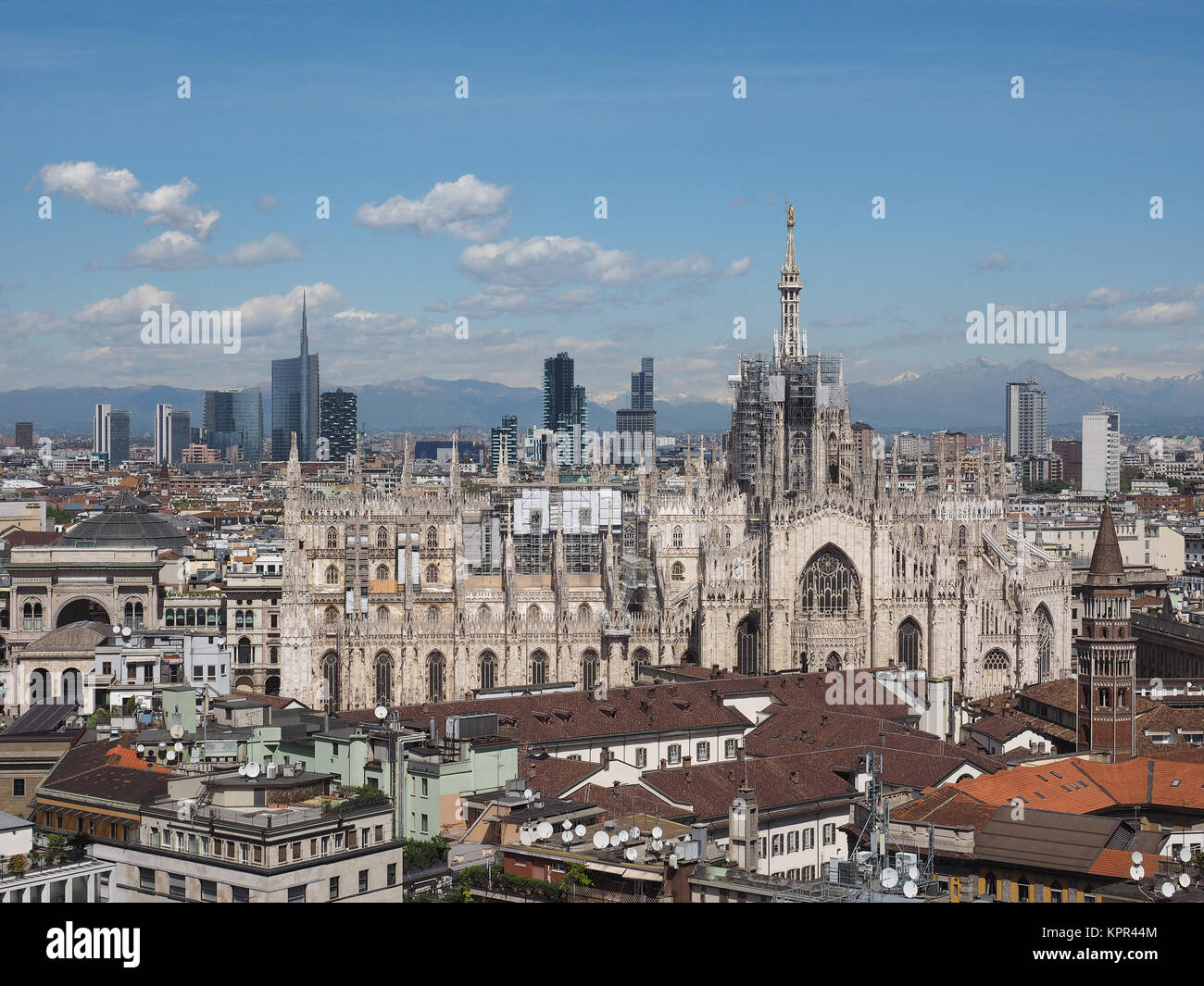 Aerial view of Milan, Italy Stock Photo - Alamy