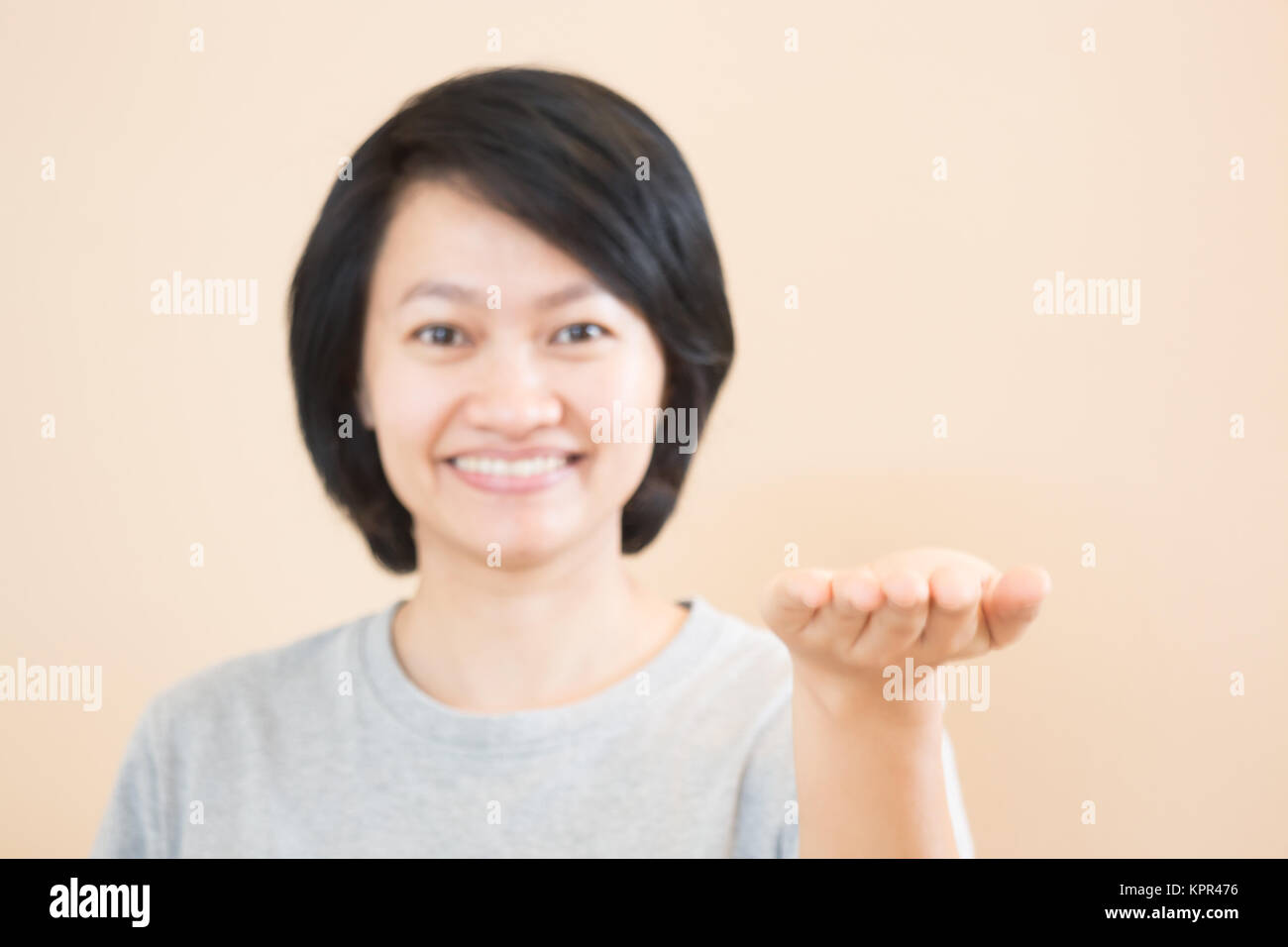 Asian woman hand action gesture Stock Photo - Alamy