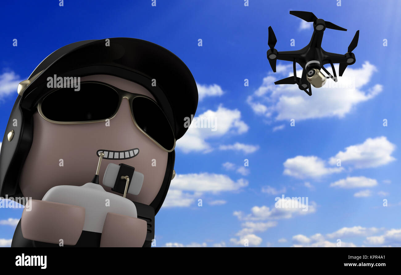 Policeman with drone Stock Photo - Alamy