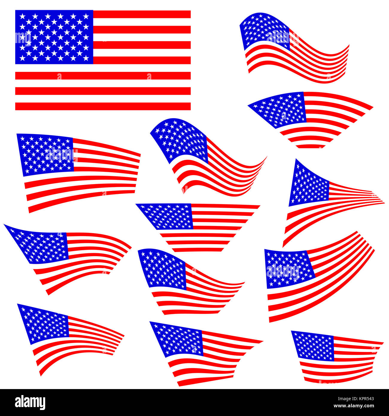 American Flags Icons Stock Photo - Alamy