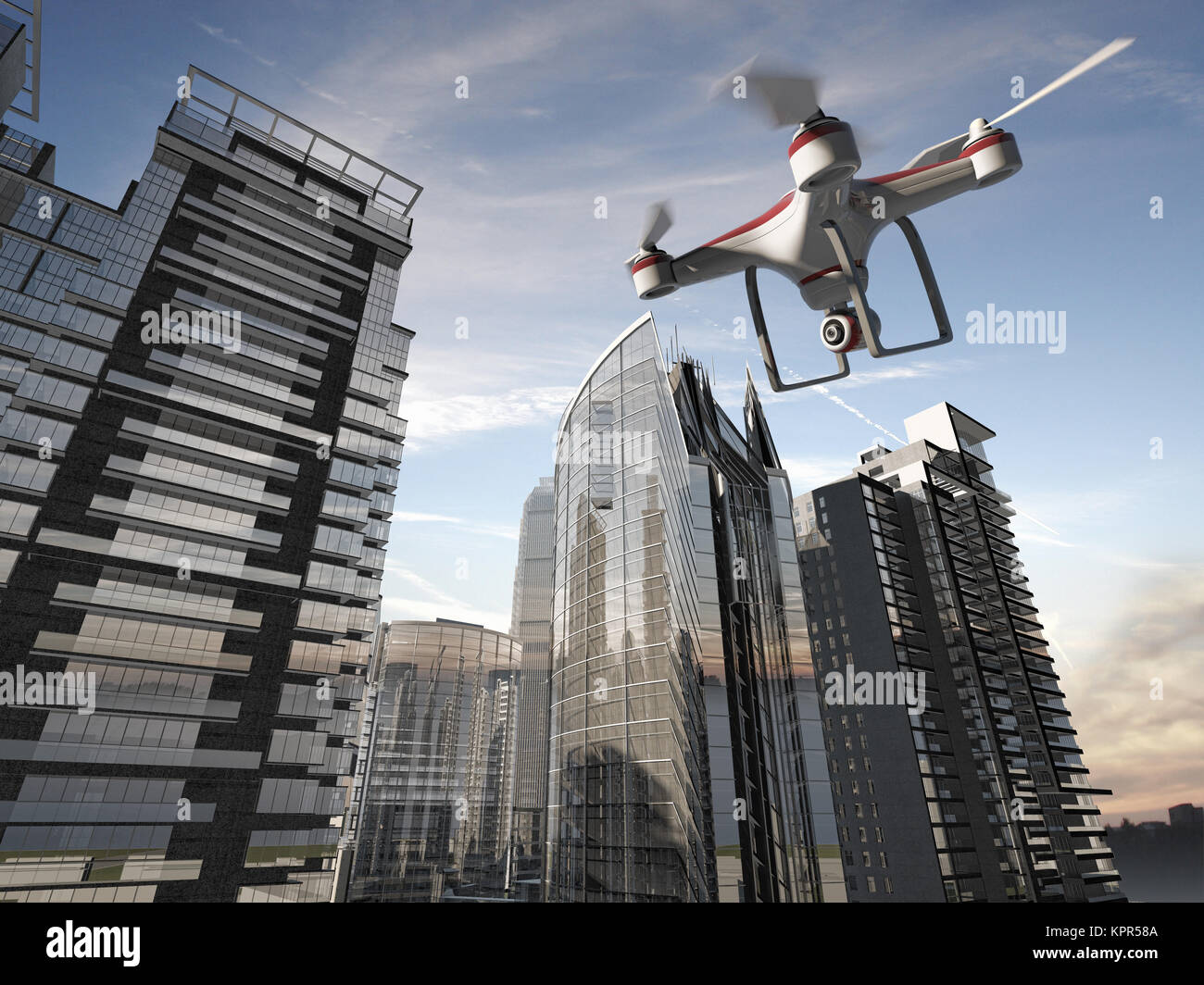 Drone Flying for Aerial Photography or Video Shooting Stock Photo - Alamy