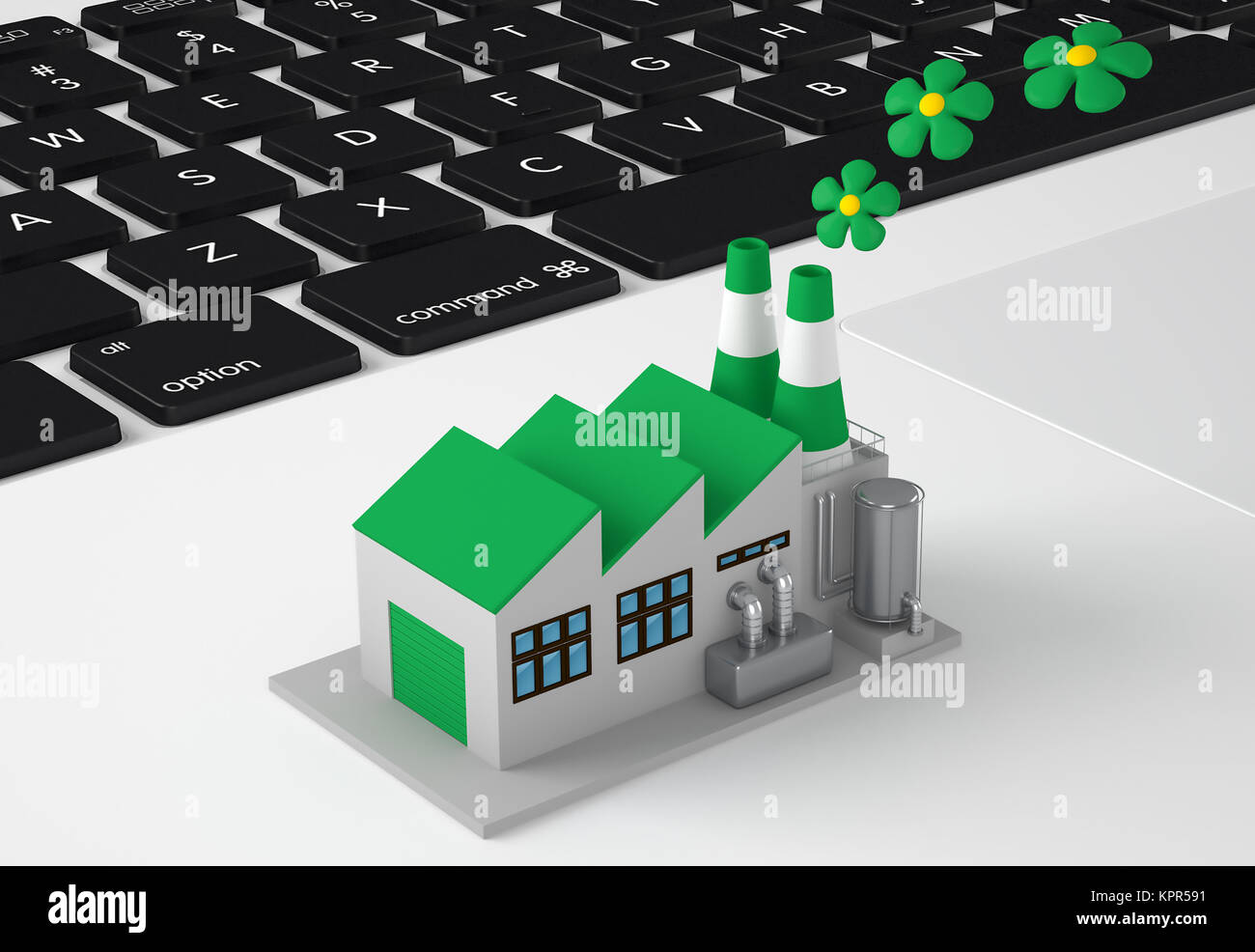 Environmentally friendly factory concept Stock Photo - Alamy