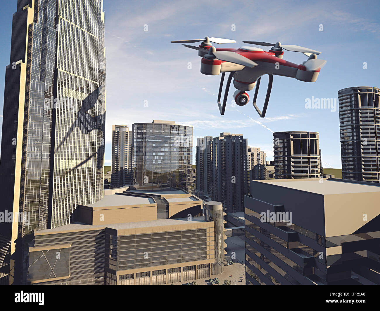 Drone Flying for Aerial Photography or Video Shooting Stock Photo - Alamy