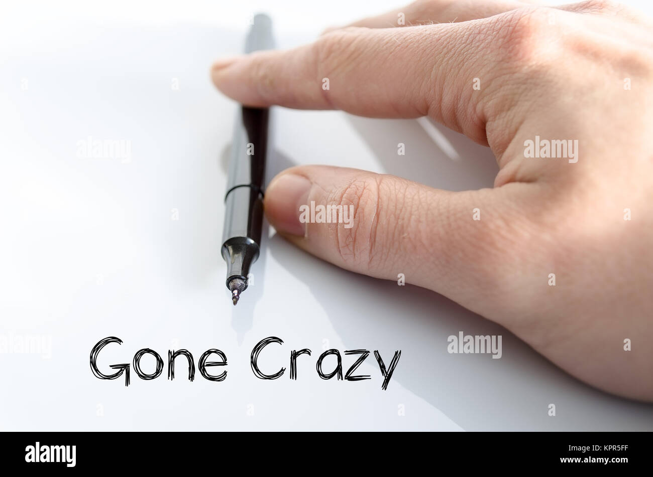 Gone crazy text concept Stock Photo - Alamy