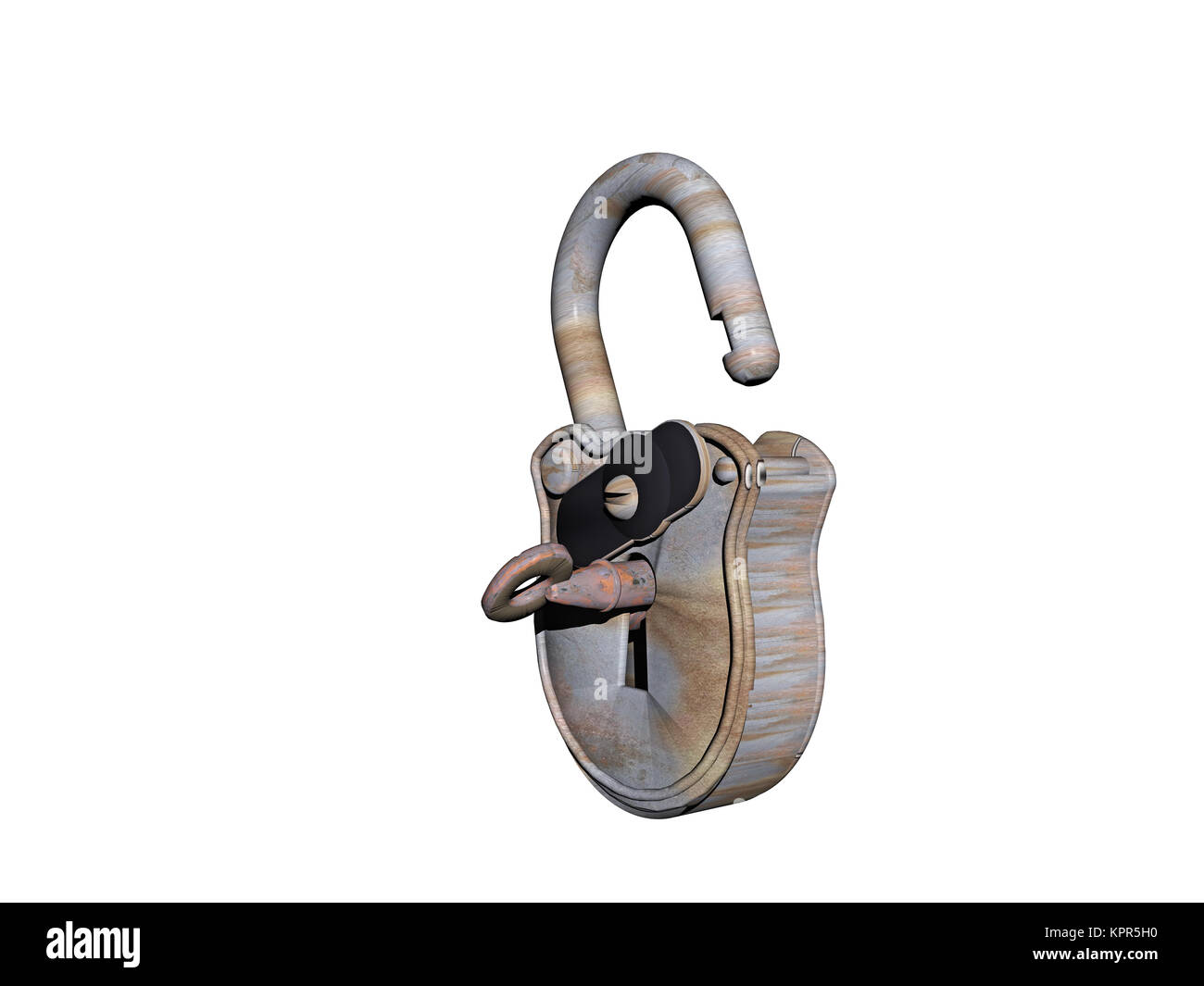 old padlock isolated Stock Photo - Alamy