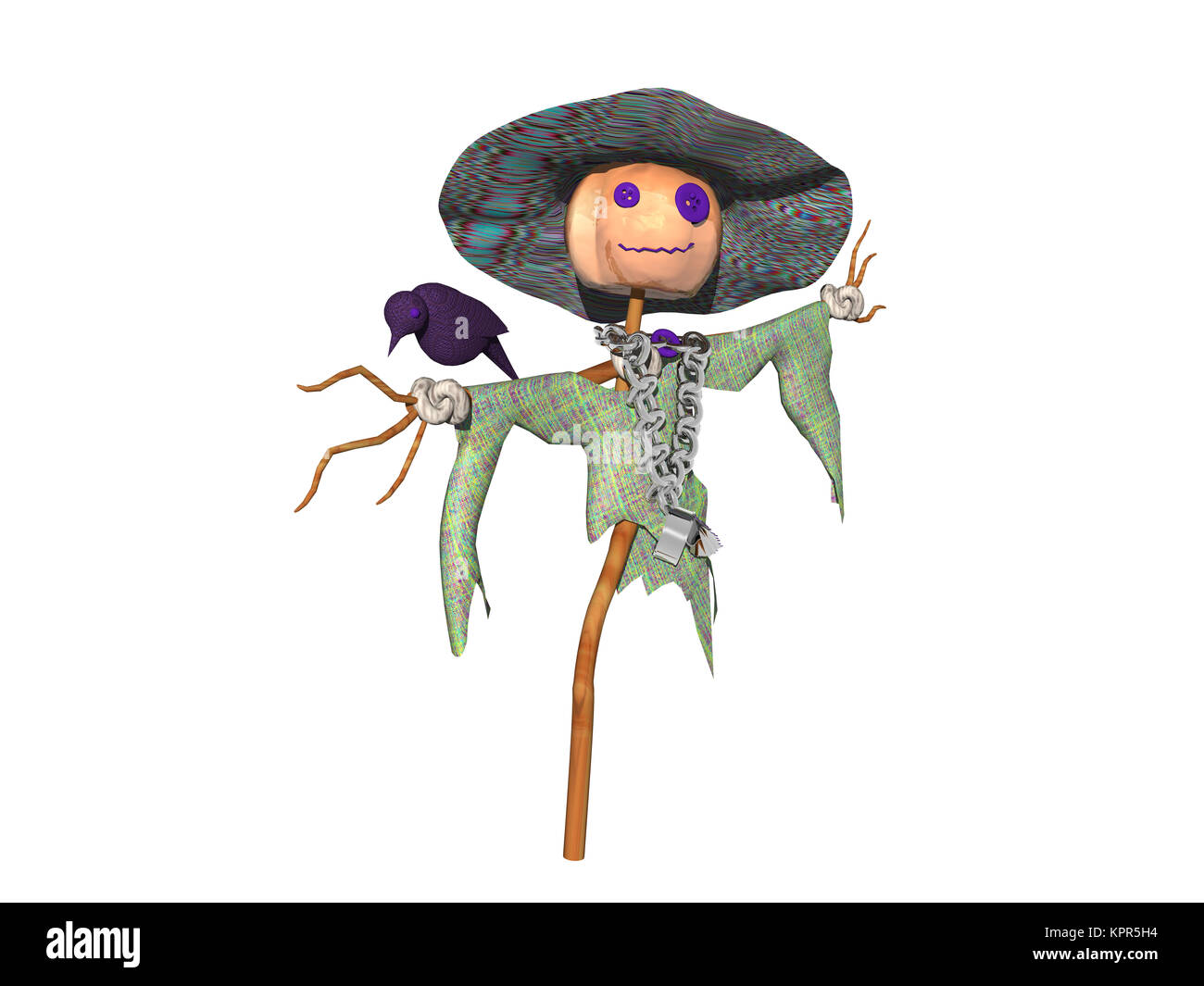 ragged scarecrow isolated Stock Photo - Alamy