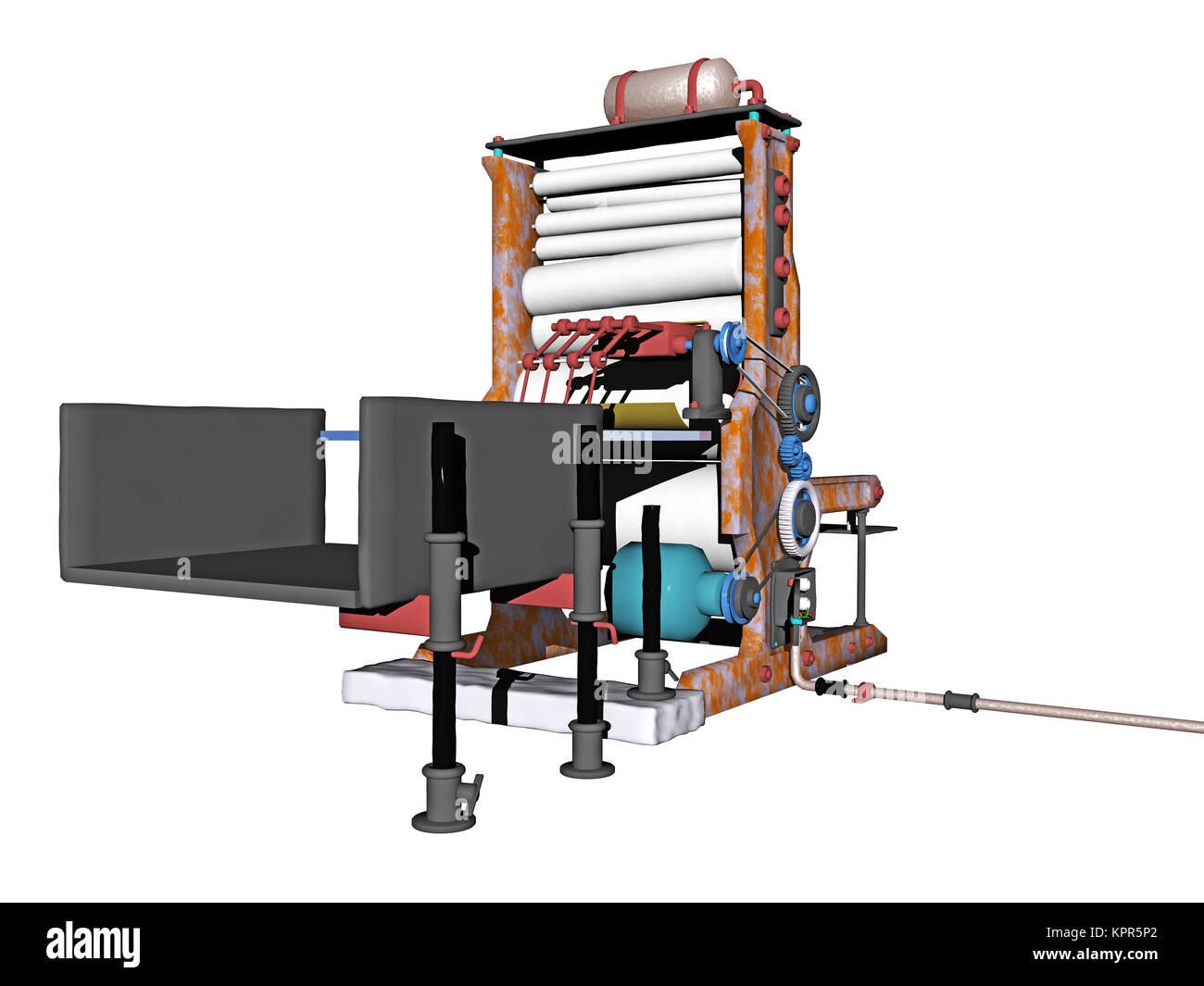 Newspaper printing machine Cut Out Stock Images & Pictures - Alamy